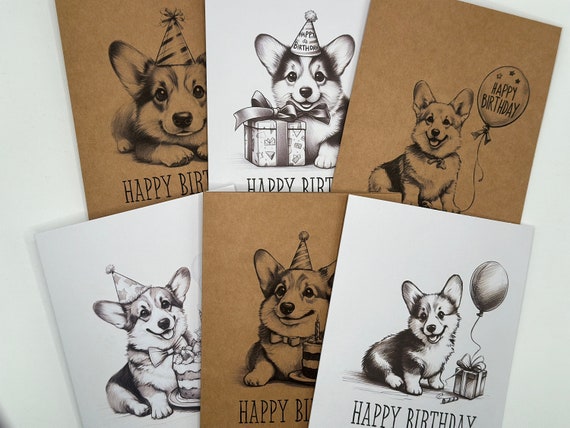 Corgi Birthday Drawing