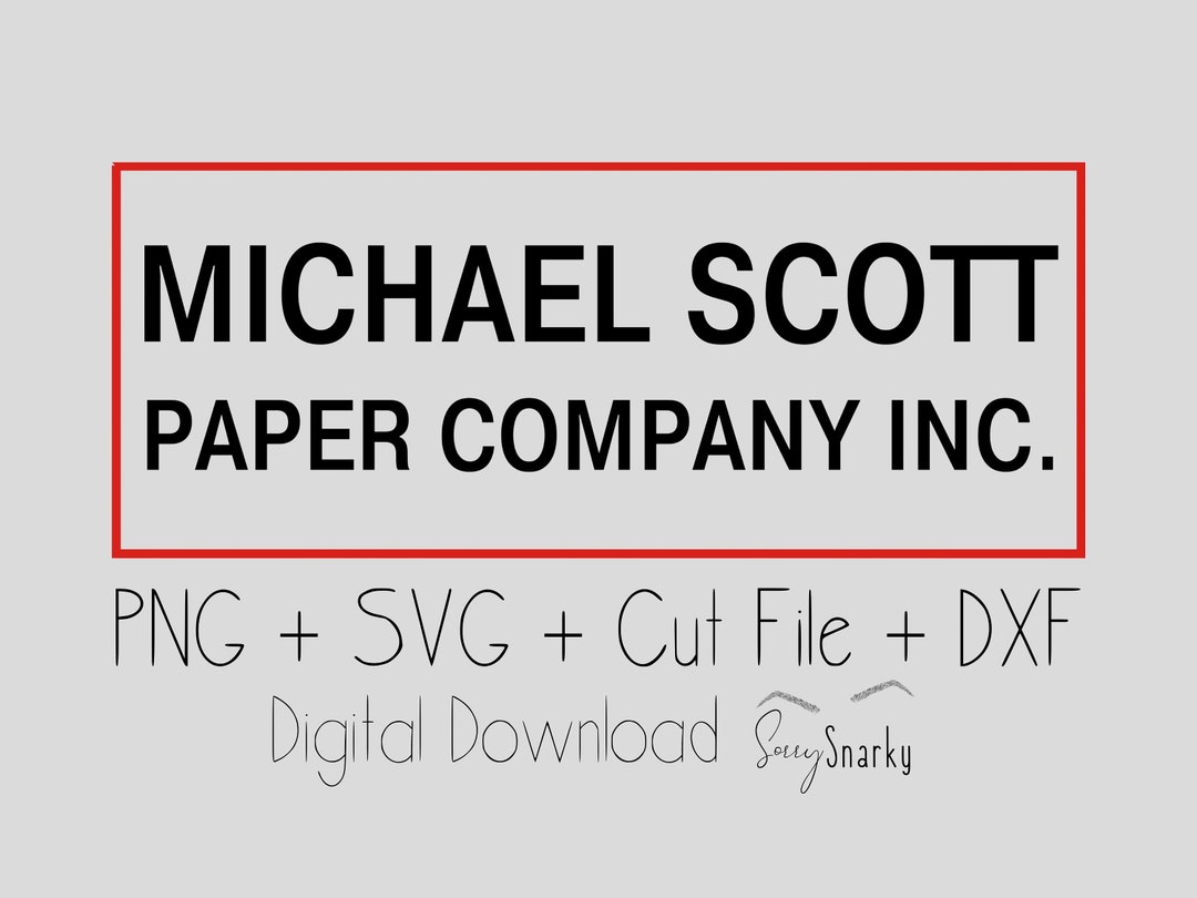 Michael Scott Paper Co Logo Graphic - Png, Svg, Dxf, Cut File - Etsy