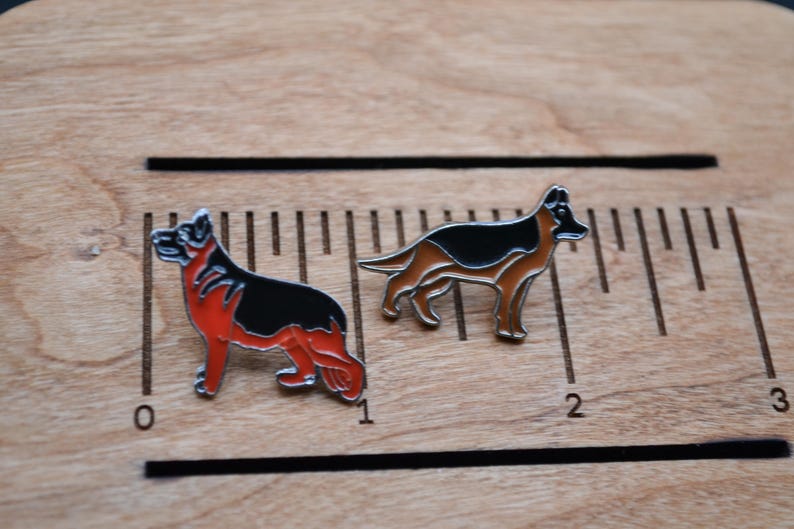 German Shepherd Enamel Brooch Pin - Puppy Dog Metal Jewelry GSD - Etsy