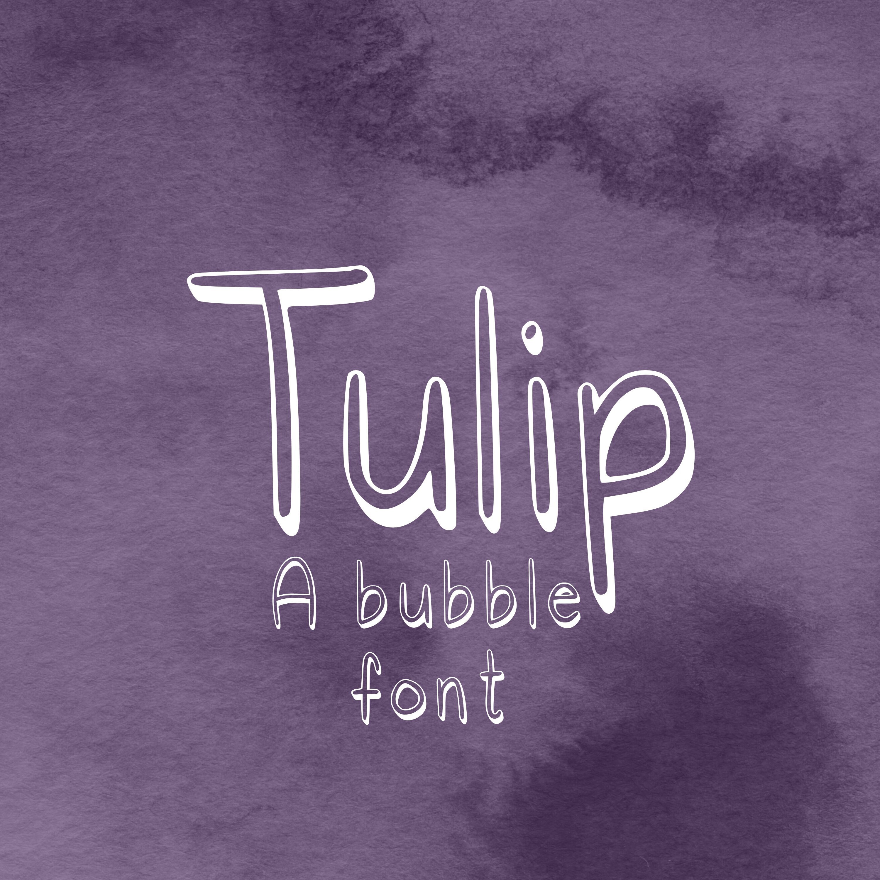 Tulip Bubble Font Ttf Otf - Etsy