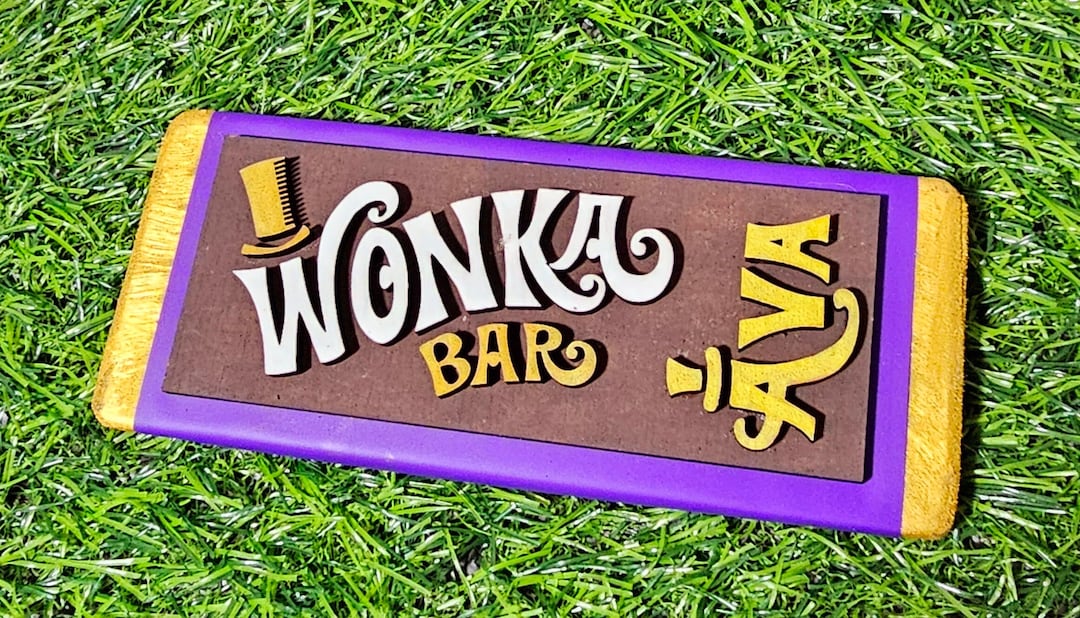 Personalised Wooden Wonka Bar With Name Mdf - Etsy UK