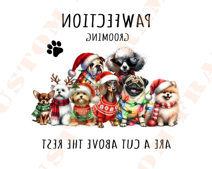 Groomers Christmas Decoration Sublimation Files (digital Download) - Etsy