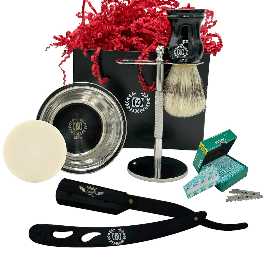 Zeepk Barber Razor Shavette Gift Set: Cut Throat Razor + 100 Blades - Etsy