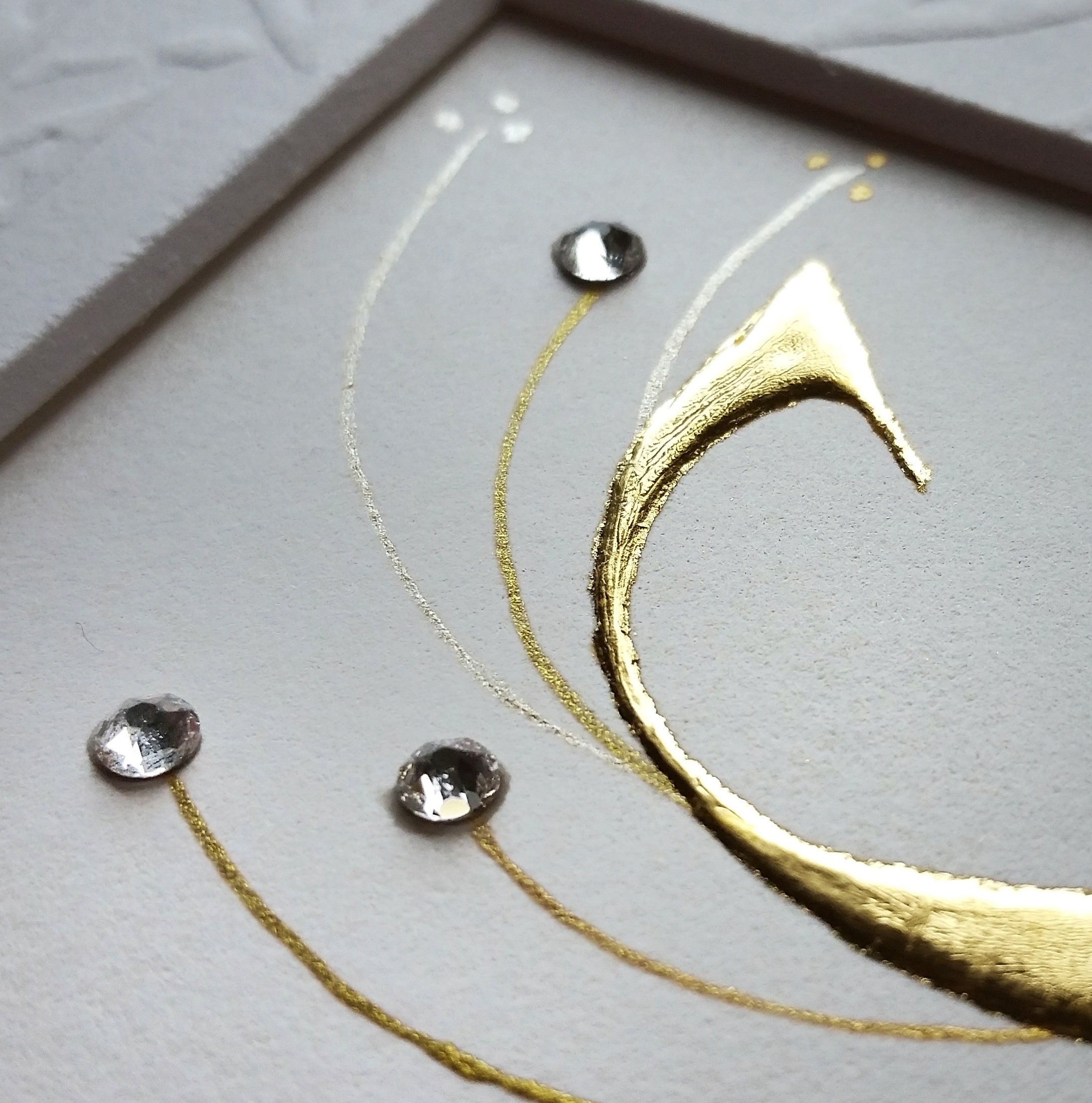 Custom Gilded Initial, 23k Gold, Hand Lettered, Swaroski Crystals ...