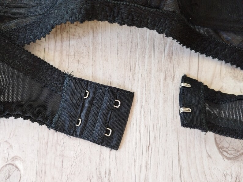 Vintage 70s Black Bra Floral Lace Cup Bustier Retro Bra Cup B - Etsy