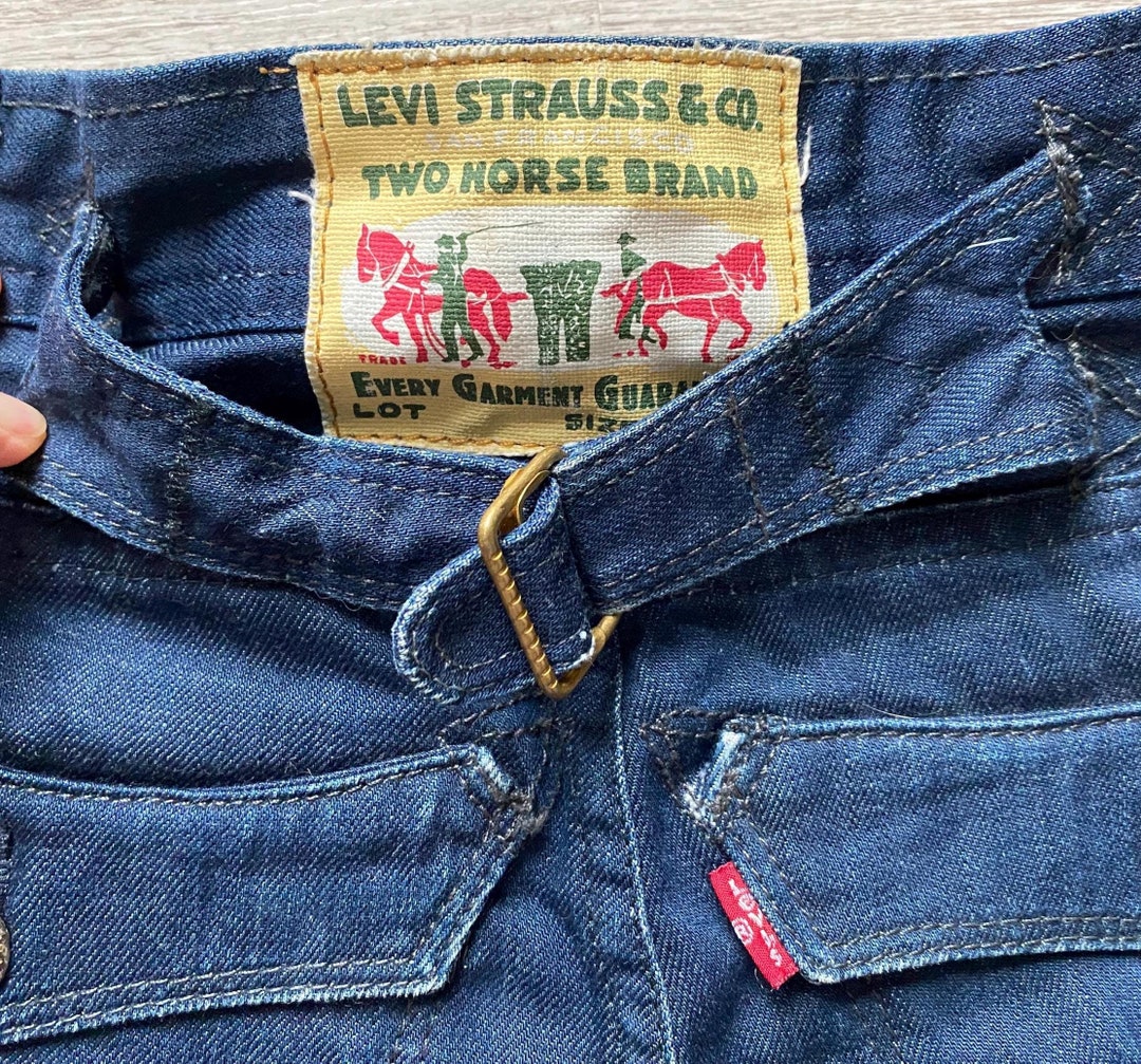Rare Vintage Levi Strauss & Co Two Horse Brand Jeans Straight Leg ...
