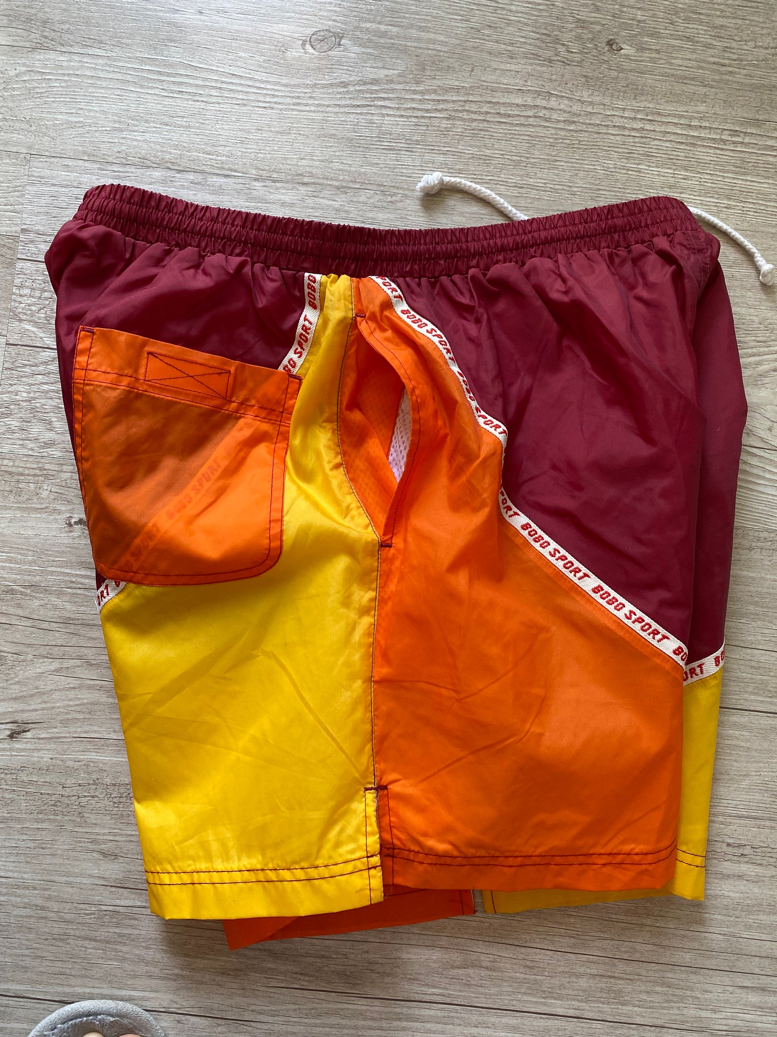 Vintage Nylon Color Block Swim Shorts: Relax Fit XL - Etsy
