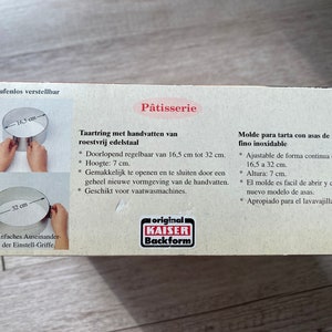 Vintage Kaiser Backform Cake Ring: Adjustable Stainless Steel Mold (16. ...