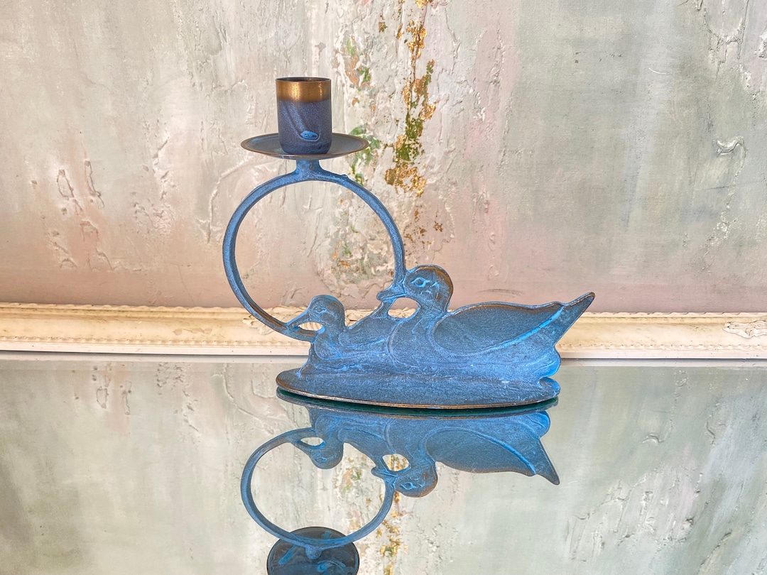 Vintage Brass Ducks Candle Holder Vintage Rustic Decor Boho Candle ...