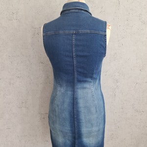 Vintage Denim Button-front Dress: Sleeveless Blue Jean Mini - Etsy