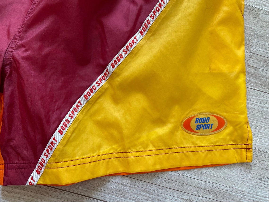 Vintage Nylon Color Block Swim Shorts: Relax Fit XL - Etsy