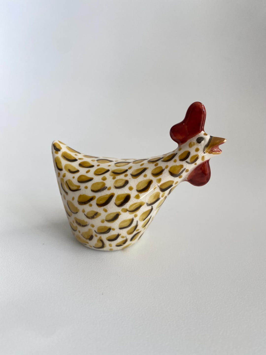 Vintage Goebel Porcelain Chicken Figurine Salt Pepper Shaker 60s Hand ...