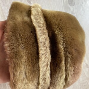 Vintage Fur Hat Sheepskin Hat Shearling Hat Women's Winter Bucket Hat ...