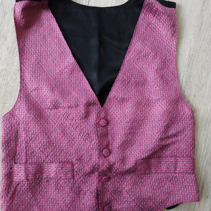 Vintage Pink Checkered Vest: Sleeveless Boho Waistcoat (size S/M) - Etsy