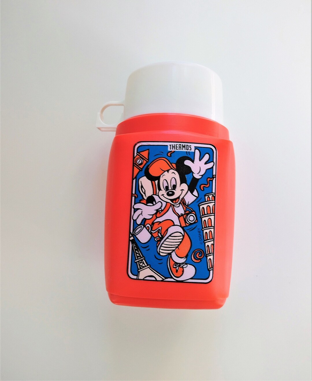 Vintage Thermos Roughneck Flask Mickey Mouse Plastic Thermos Cup Thermo ...
