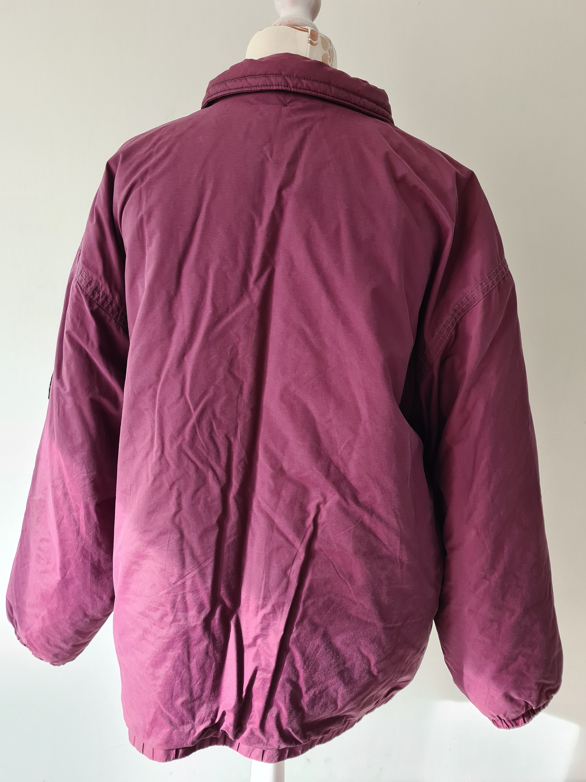 Vintage 80s Purple Padded Parka: Men's Oversized Winter Jacket XL - Etsy