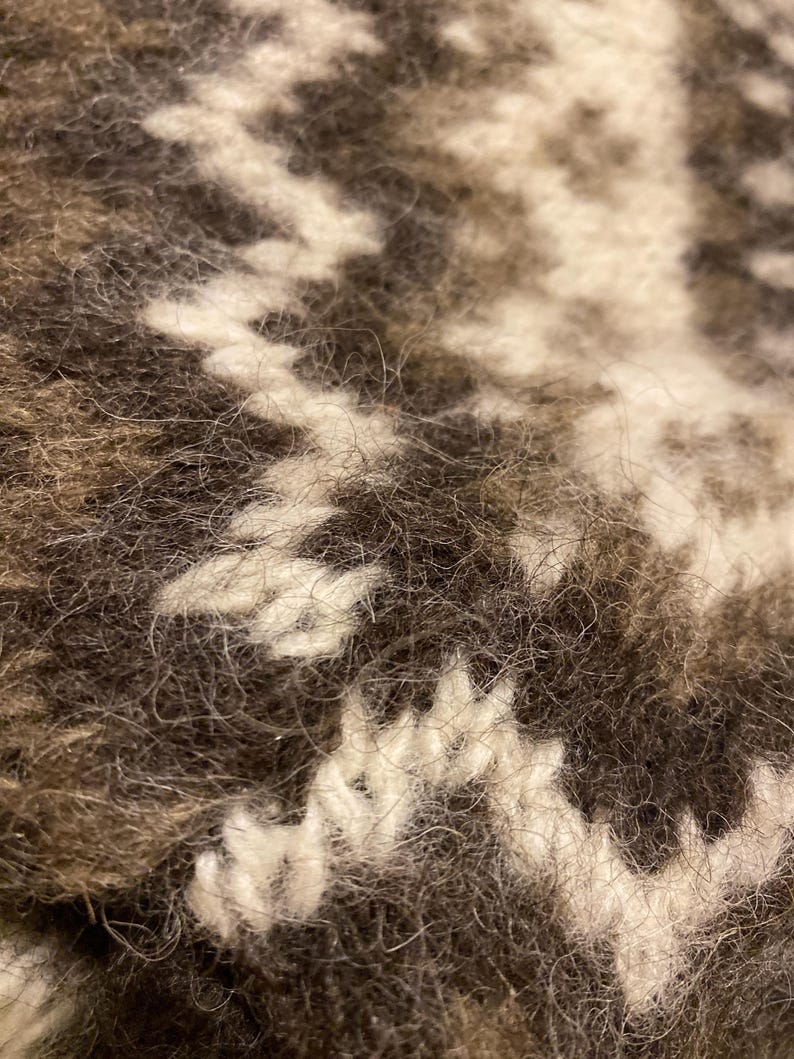 Vintage Fair Isle Wool Mochair Sweater, Icelandic Style, Made in Norway ...