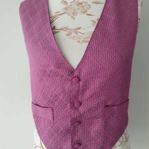 Vintage Pink Checkered Vest: Sleeveless Boho Waistcoat (size S/M) - Etsy