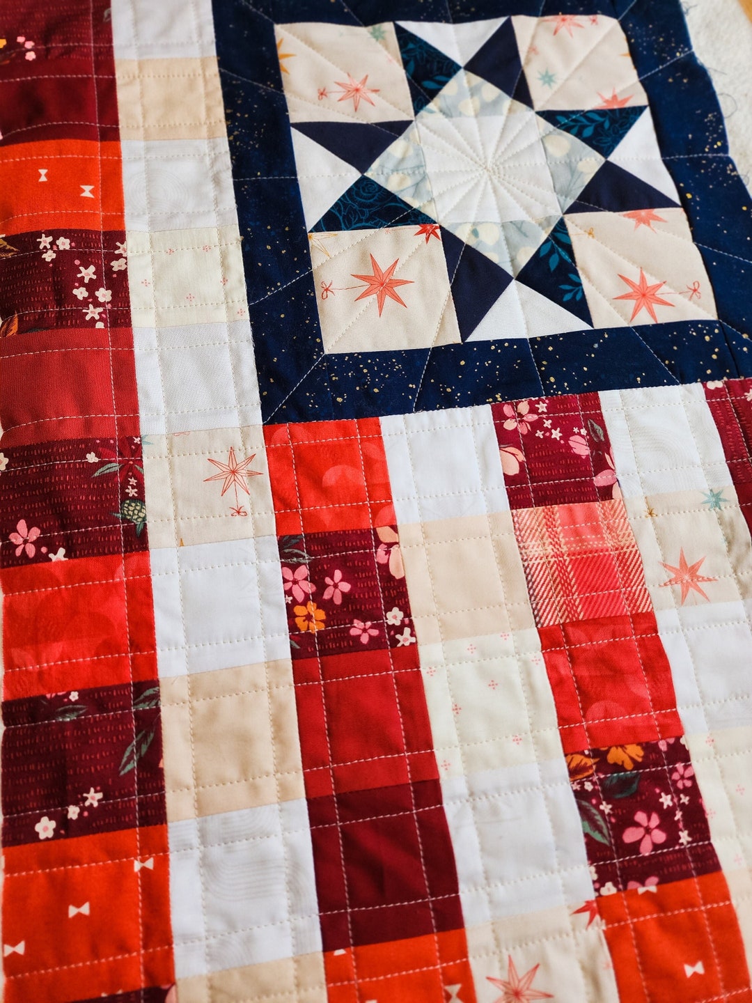 PDF Pattern - Scrappy Flag Mini Quilt by Thai Charm Llc/instant ...