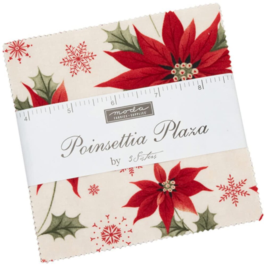 Moda Fabrics Poinsettia Plaza Precut Fabric/5" Charm Pack - Etsy