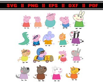 Peppa pig clipart | Etsy