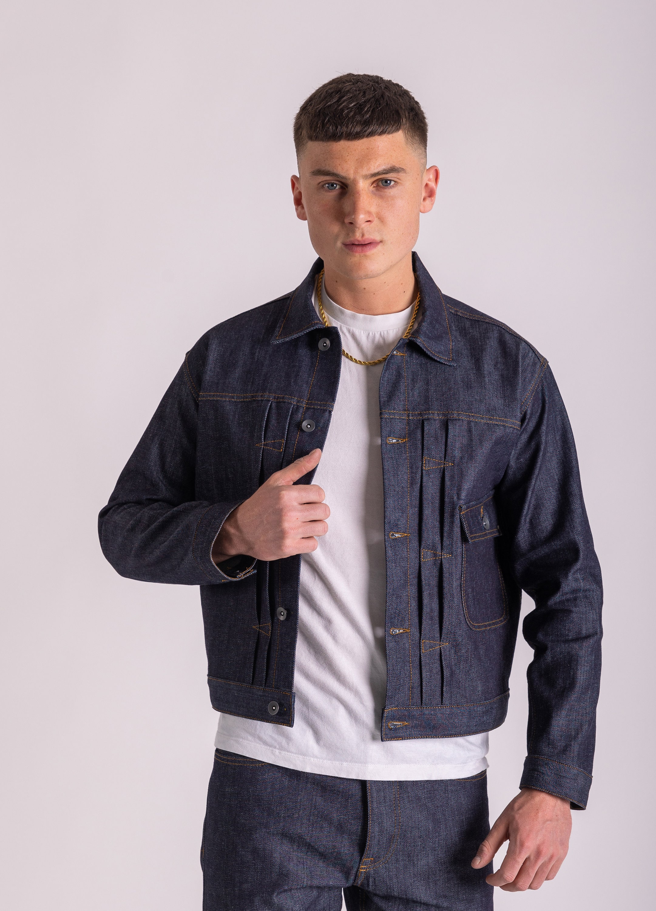 FD Trucker Jacket Type I : 12oz Red Line Japanese Selvedge Denim - Etsy