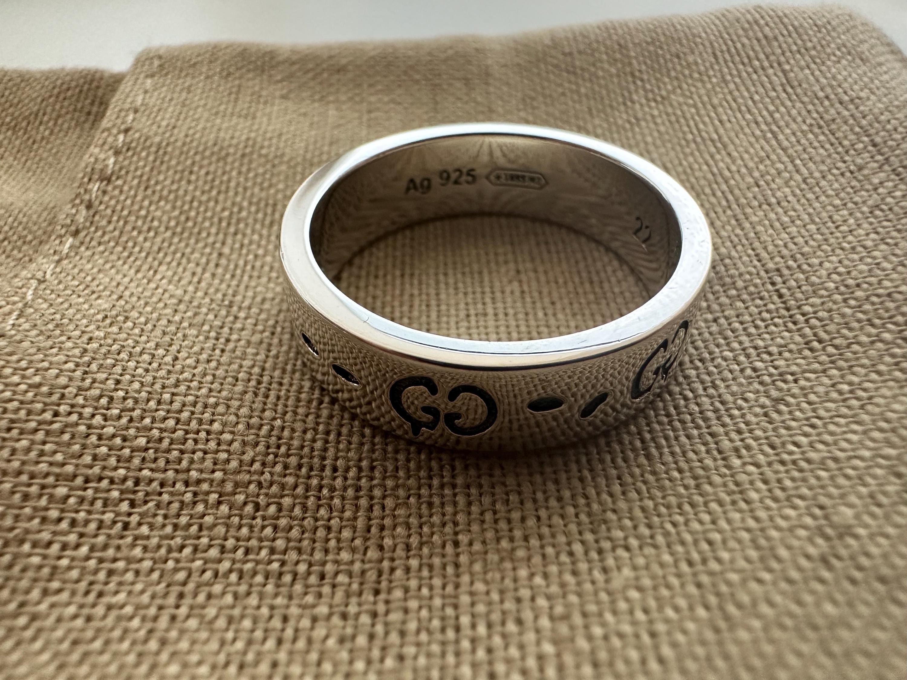 Buy Gucci Vintage 925 Sterling Silver Ghost Ring Size US10 EUR22 Online in India Etsy