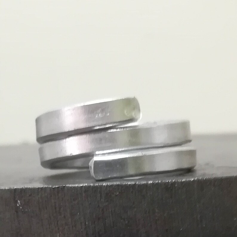 Men's Aluminum Ring, Rustic Hammered Ring, Aluminum Band for Men, Rural ...