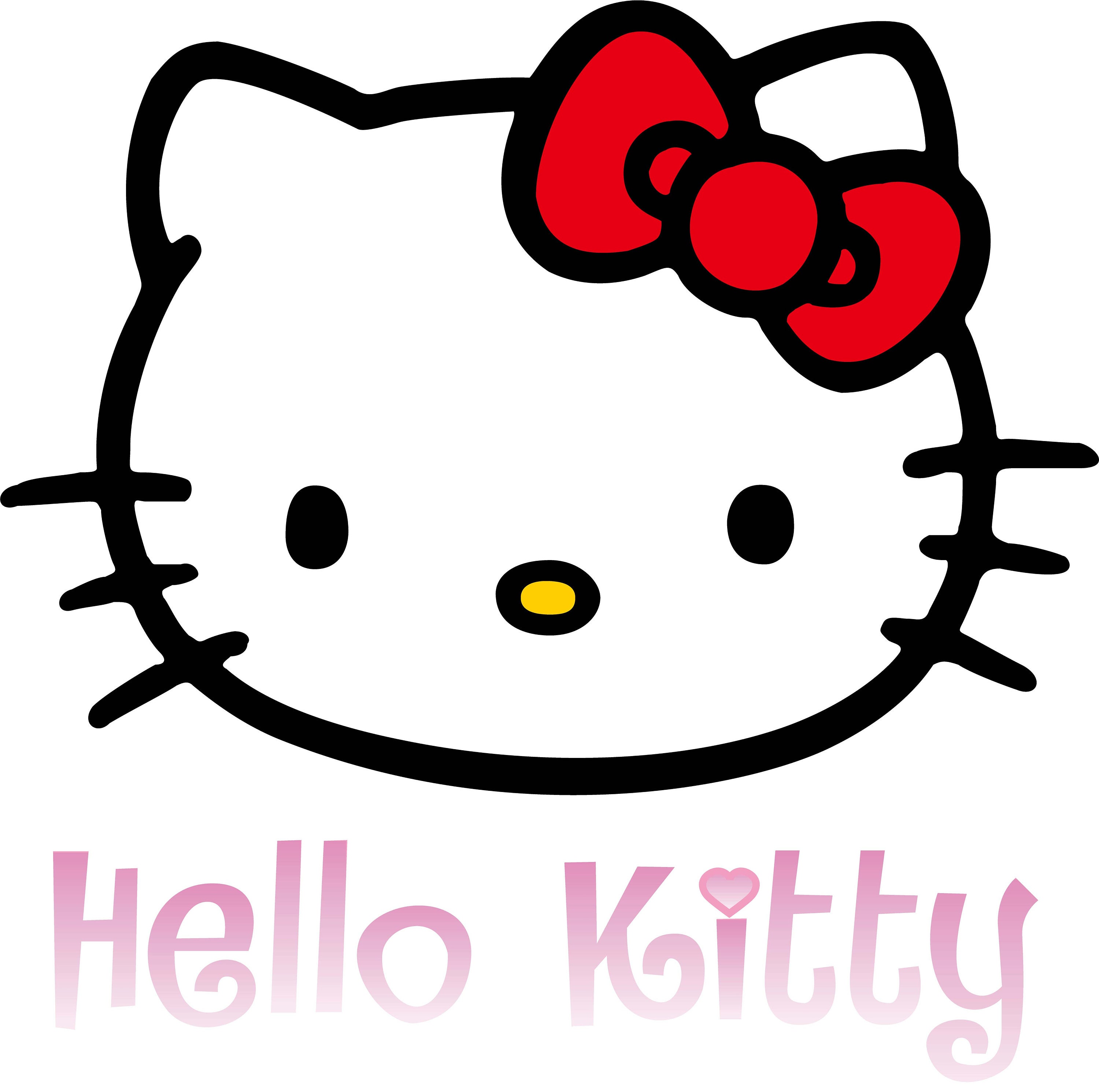 Hello Kitty Face Vinyl Die Cut Decal Sticker | Etsy