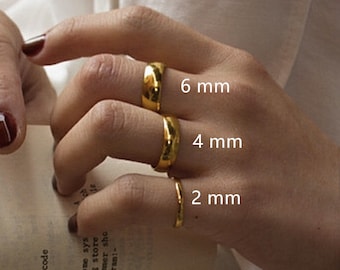 Gold Simple Ring | Etsy