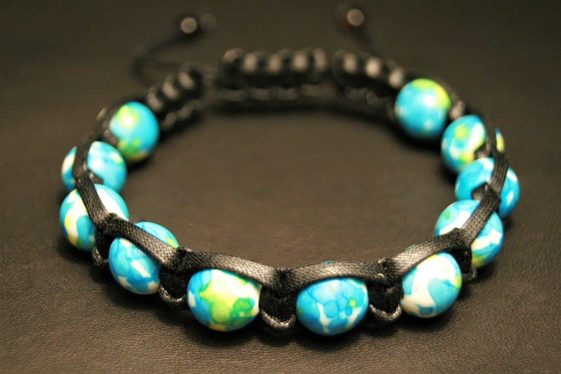 Men's bracelet Women bracelet Shambala with natural stone | Etsy