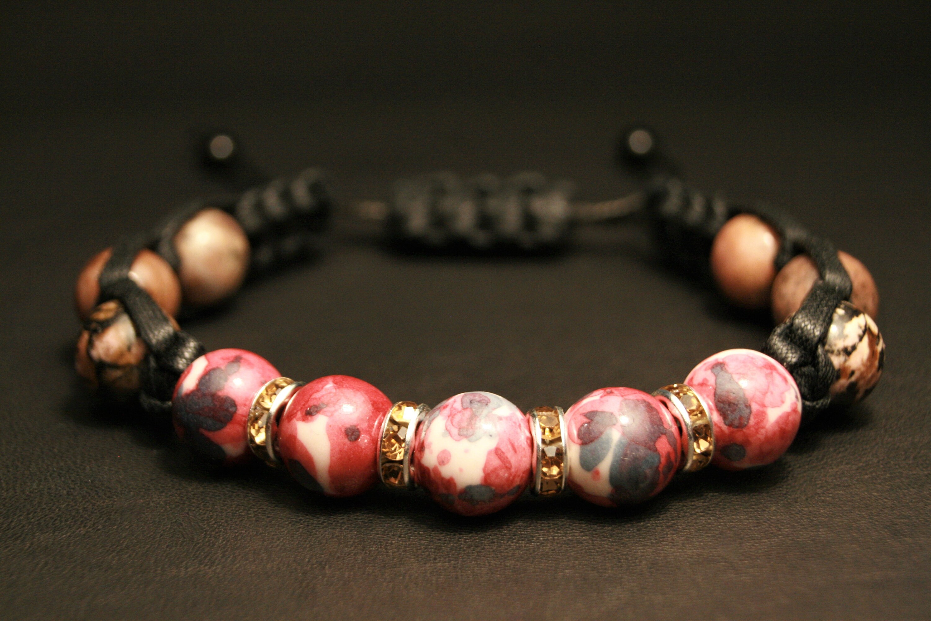 Men's bracelet Women bracelet Shambala with natural stone | Etsy