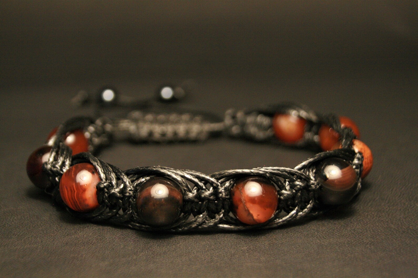 Fire Agate Bracelet Crackle Agate Shambala Bracelet Natural - Etsy