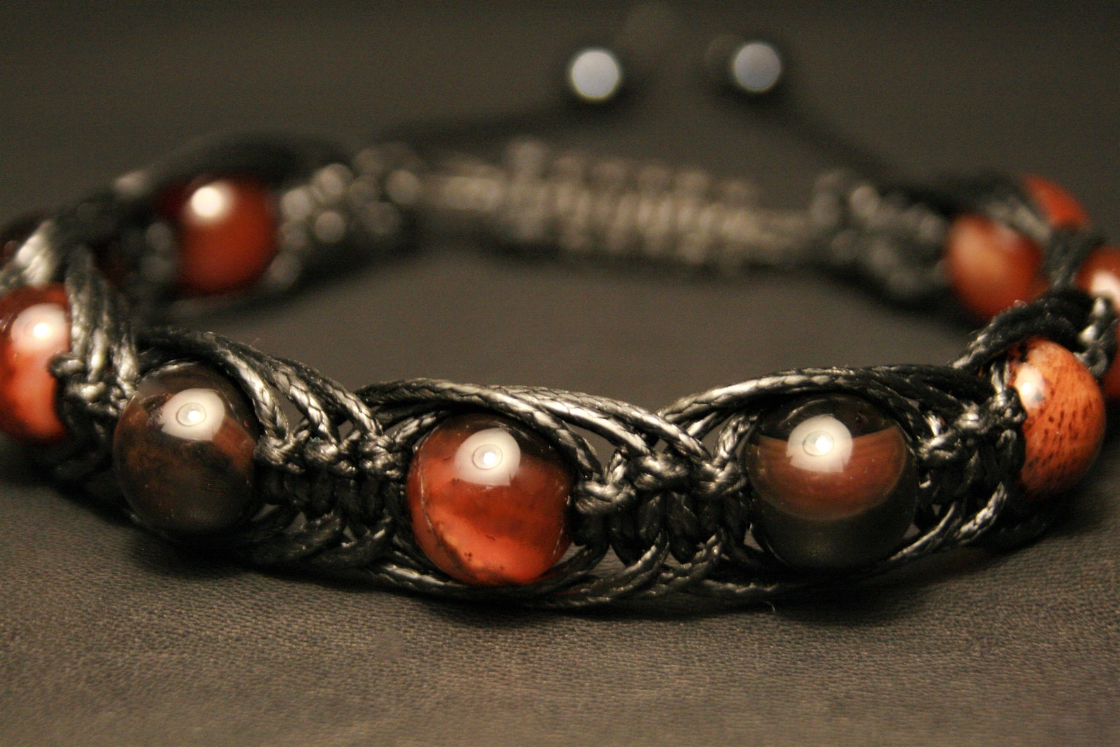 Fire Agate Bracelet Crackle Agate Shambala Bracelet Natural - Etsy