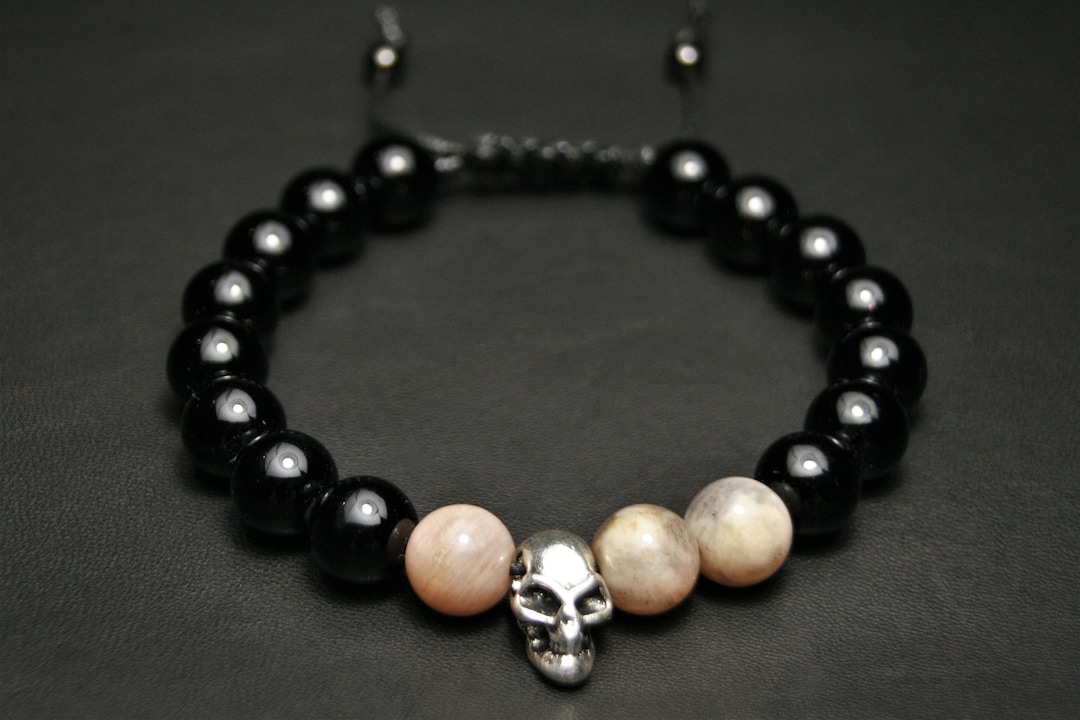 Elite Noble Shungite EMF Protection Mens Skull Prosperity Sunstone ...