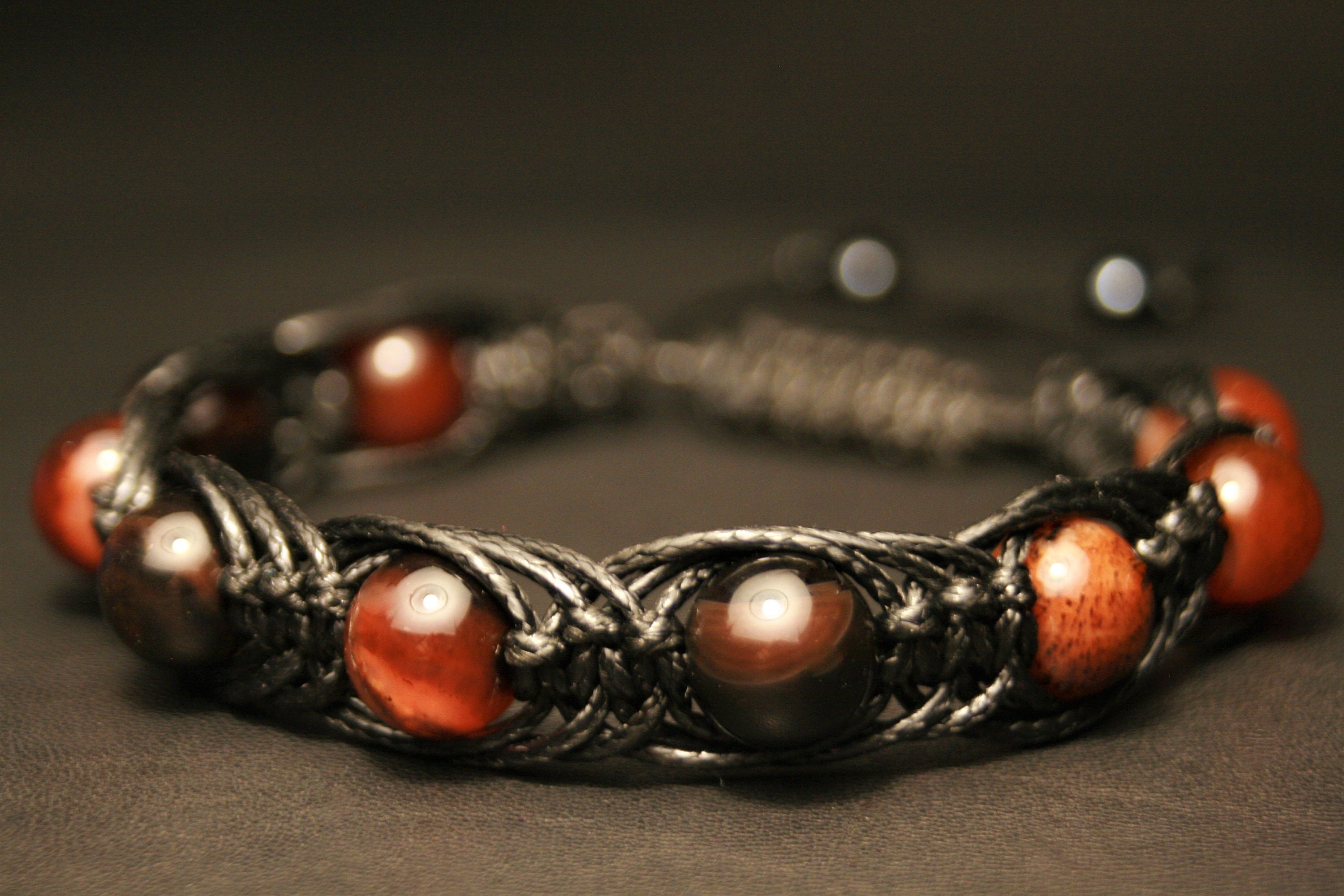 Fire Agate Bracelet Crackle Agate Shambala Bracelet Natural - Etsy