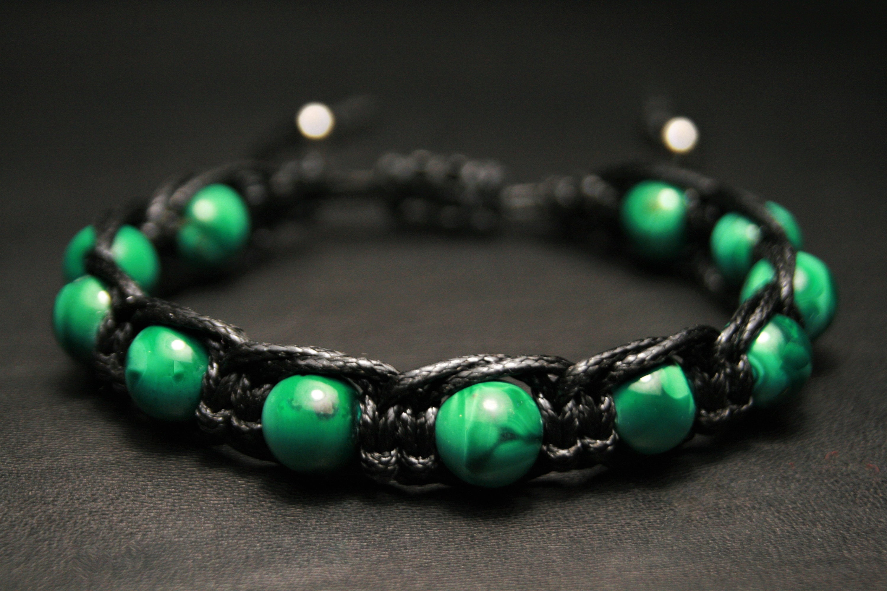 Raw Malachite Bracelet Men, Fibrous Malachite Beads Mens Bracelet,worry ...