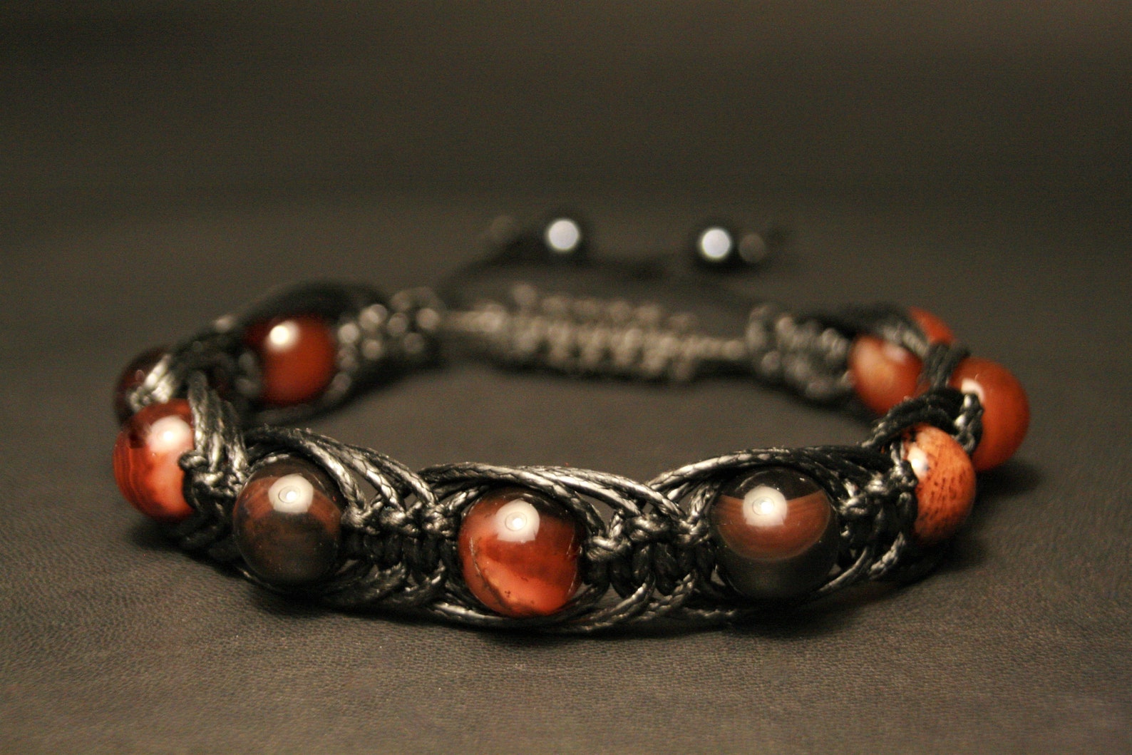 Fire Agate Bracelet Crackle Agate Shambala Bracelet Natural - Etsy