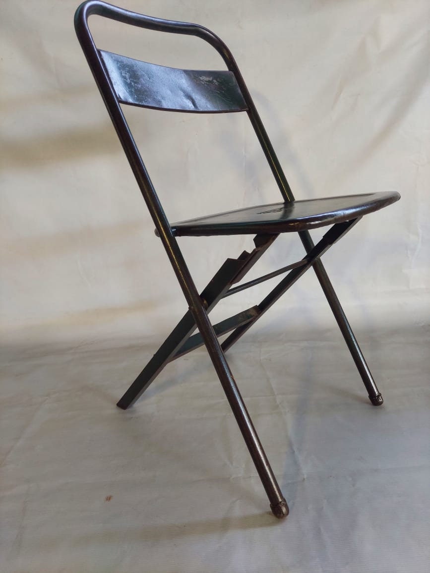 Vintage Chair Iron Chair Folding Chair Antiques Painted Chair Rustic ...