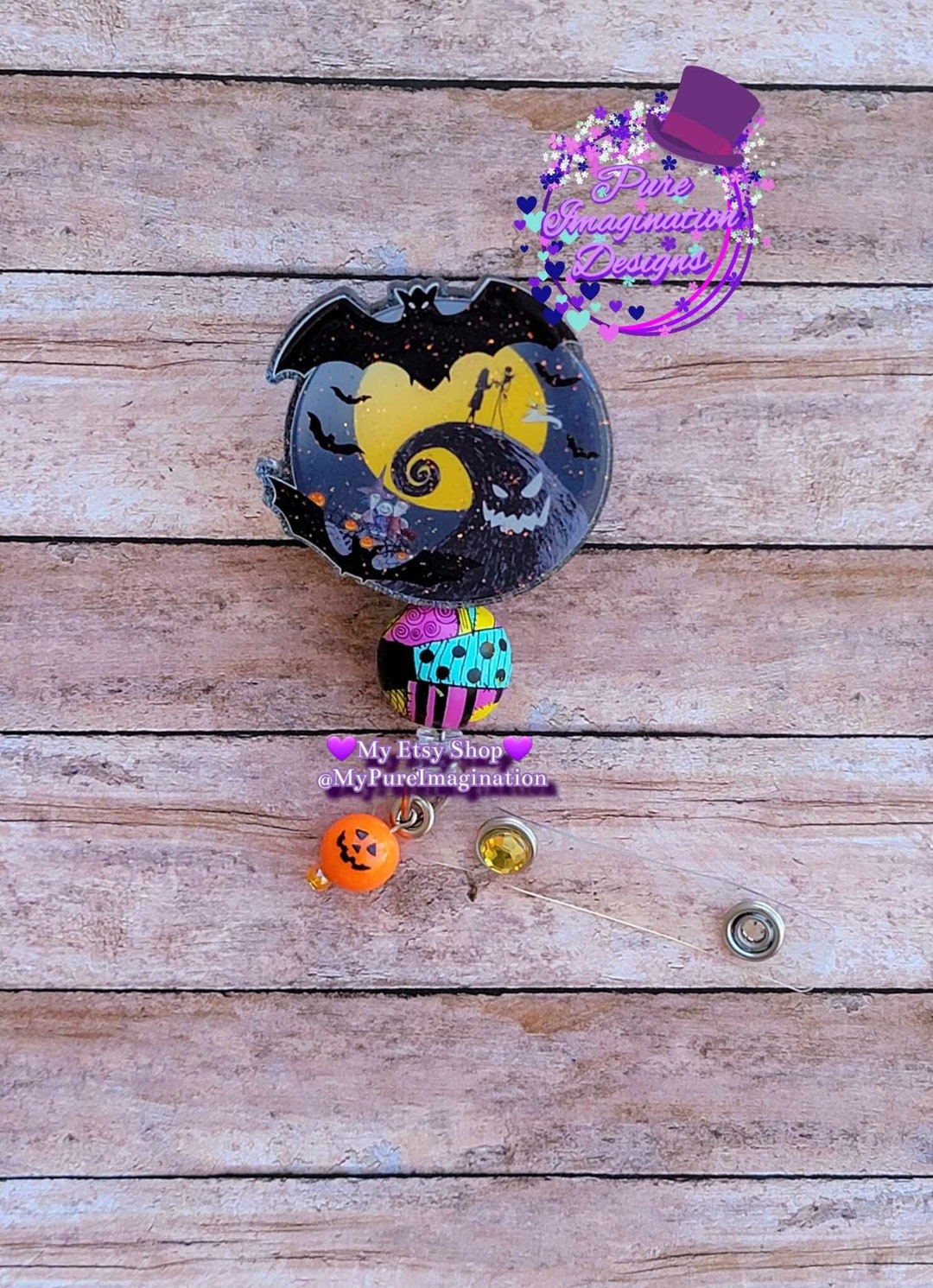 Nightmare Before Christmas Badge Reel/halloween Badge Reel/nurse Badge ...
