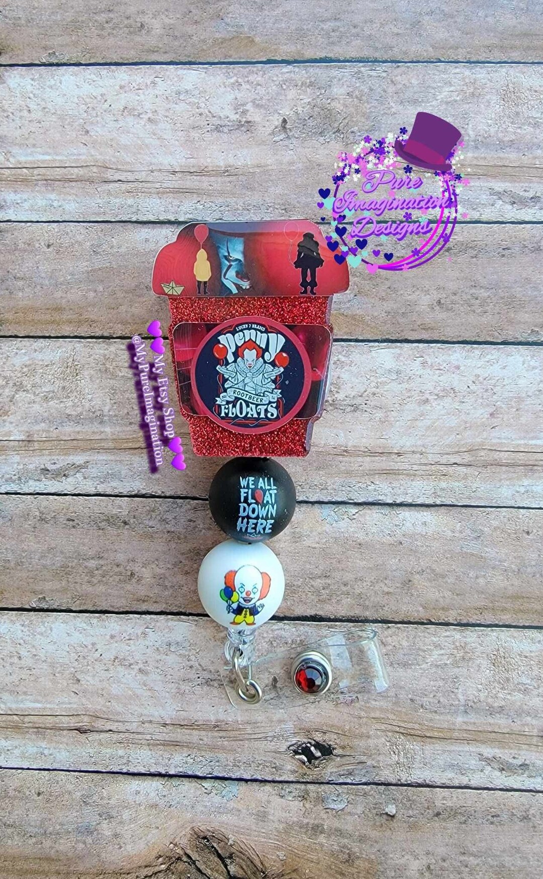 Scary Sewer Clown Badge Reel/halloween Badge Reel/nurse Badge Reel ...