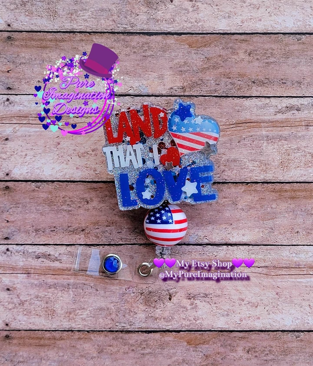 4th of July Badge Reel/patriotic Badge Reel/nurse Badge Reel/teacher ...