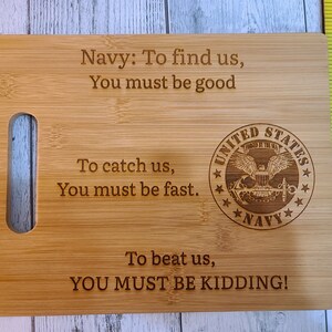 FREE Personalization. U.S. Navy Wood Cutting Boards, Bamboo Cutting ...