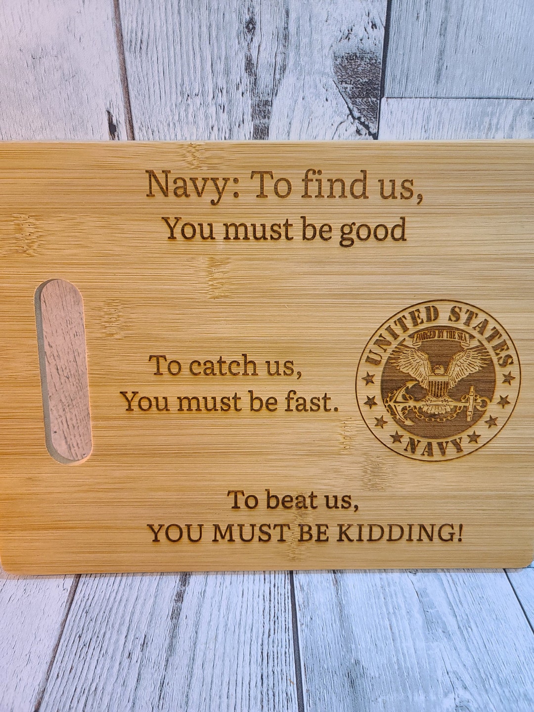FREE Personalization. U.S. Navy Wood Cutting Boards, Bamboo Cutting ...