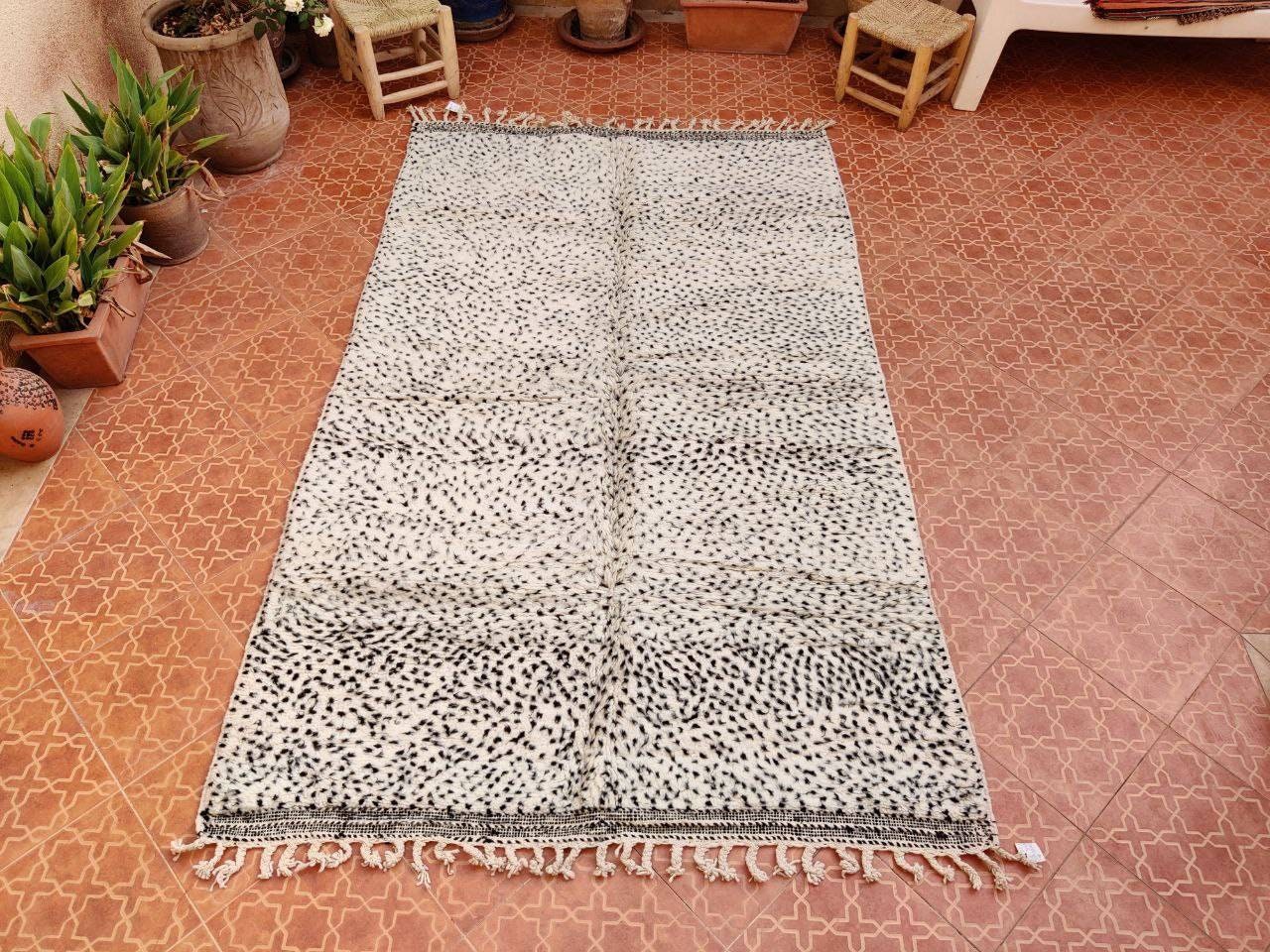 Dotted Black White Rug Polka Dot Rug Tribal Area Rug - Etsy