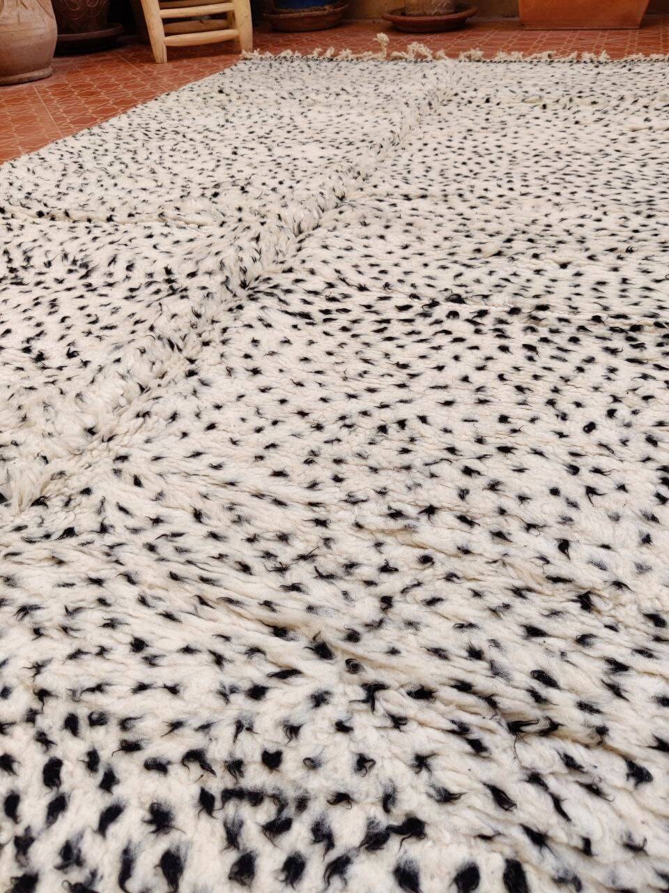 Dotted Black White Rug Polka Dot Rug Tribal Area Rug - Etsy
