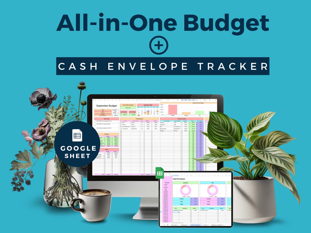 Google Sheets Budgeting Bundle All-in-one Budget & Cash Envelope ...