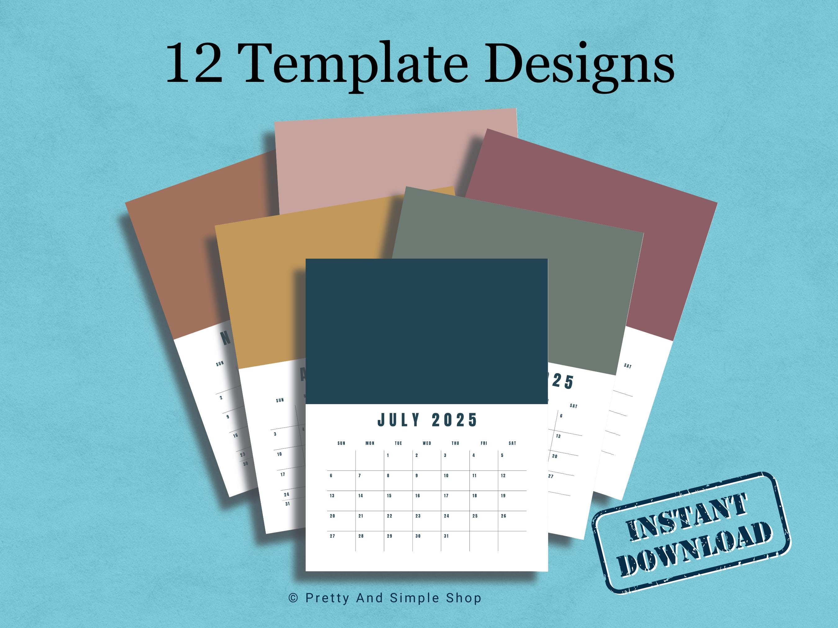 2025 Boho Onenote Aesthetic Calendar Templates Colorful Digital ...