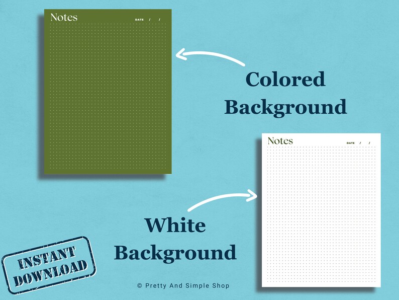 Aesthetic Onenote Notes Template, Dot Grid Onenote Digital Notepad ...