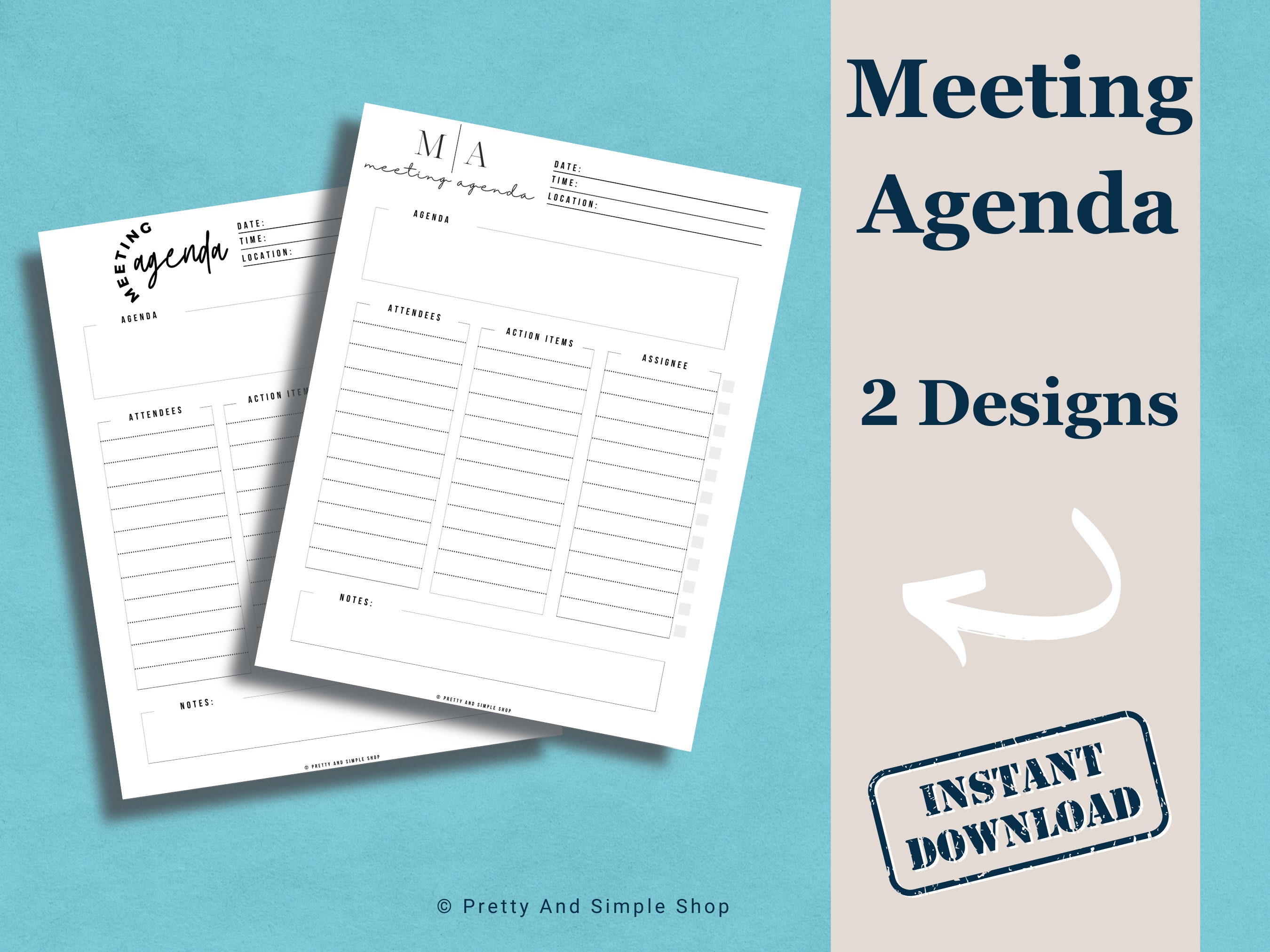 Printable Meeting Templates for Work and Business Professionals ...